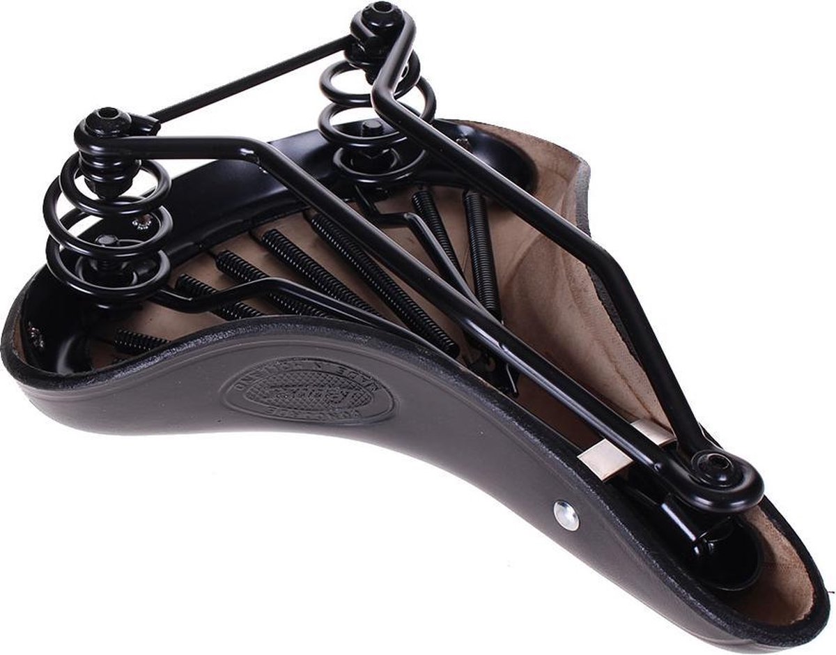 Lepper Concorde 800 Fietszadel - Leer - Heren - Zwart SMAL MODEL! | bol.com