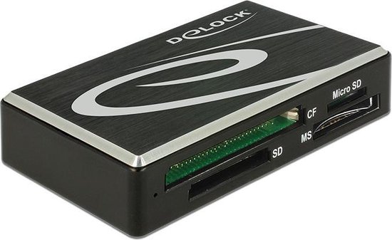 DeLOCK USB Cardreader multi-port met USB-A connector en 4 kaartsleuven ...