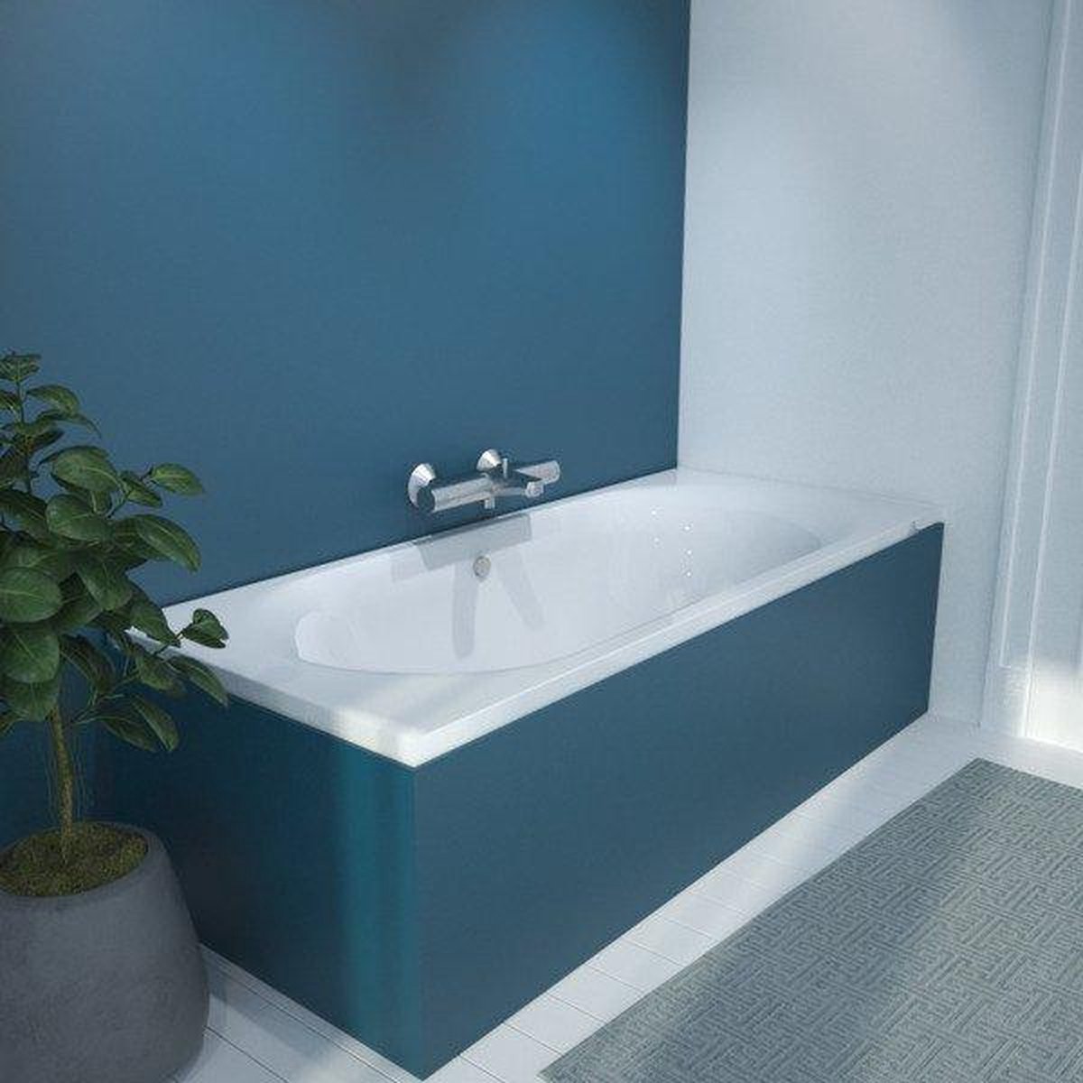 Ligbad Inbouw Brauer Stuttgart Rechthoek 75x170x42cm Acryl Badkuip ...