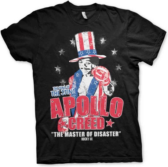 Rocky Heren Tshirt -S- Apollo Creed Zwart | bol