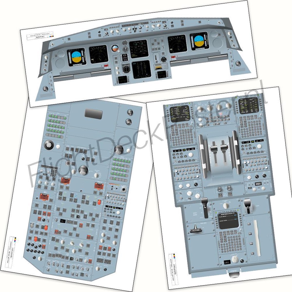 Airbus A330 - 200 / 300 - Triple-A (elk instrument panel op een eigen ...
