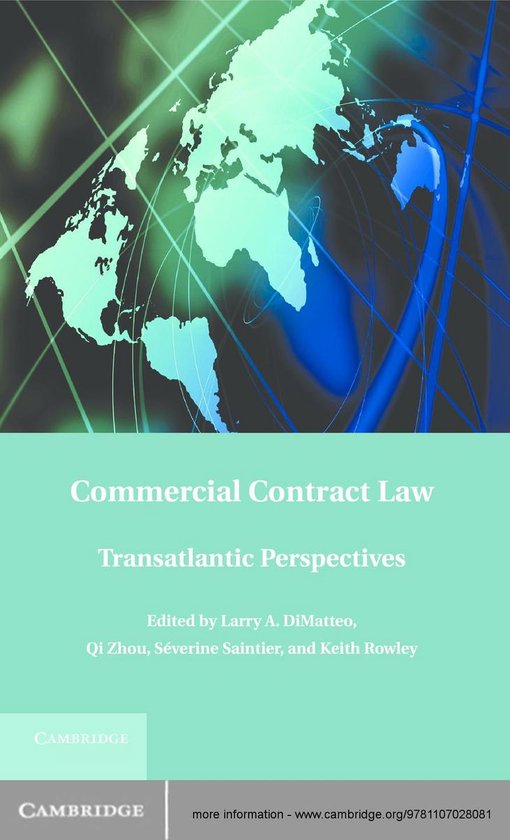 Commercial Contract Law (ebook) | 9781107301672 | Boeken | bol.com