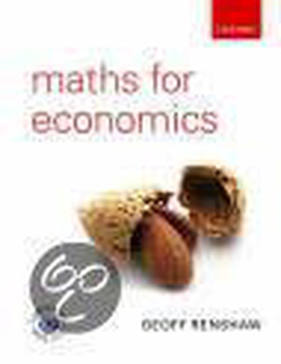 Maths for Economics P | 9780199267460 | Geoff Renshaw | Boeken | bol