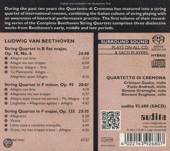 Quartetto Di Cremona - Complete String Quartets Vol.1 (Super Audio CD), Quartetto Di... | bol