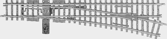 H0 Märklin K-rails (zonder ballastbed) 22716 Wissel, Rechts 225 mm 1 stuk(s) | bol