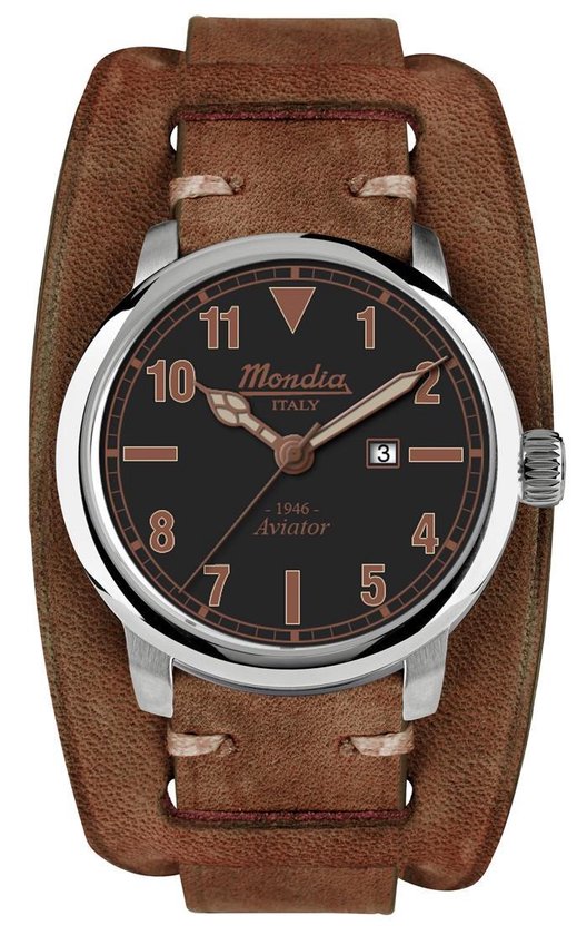 Mondia italy 1946 aviator MI749-3CP Mannen Quartz horloge | bol.com