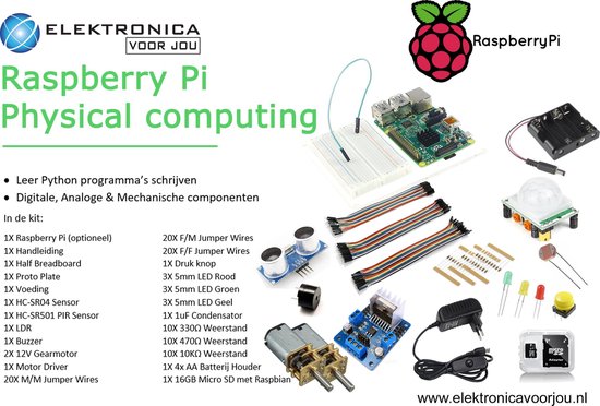 Raspberry pi Physical computing starter kit Met PI3B+ | bol.com