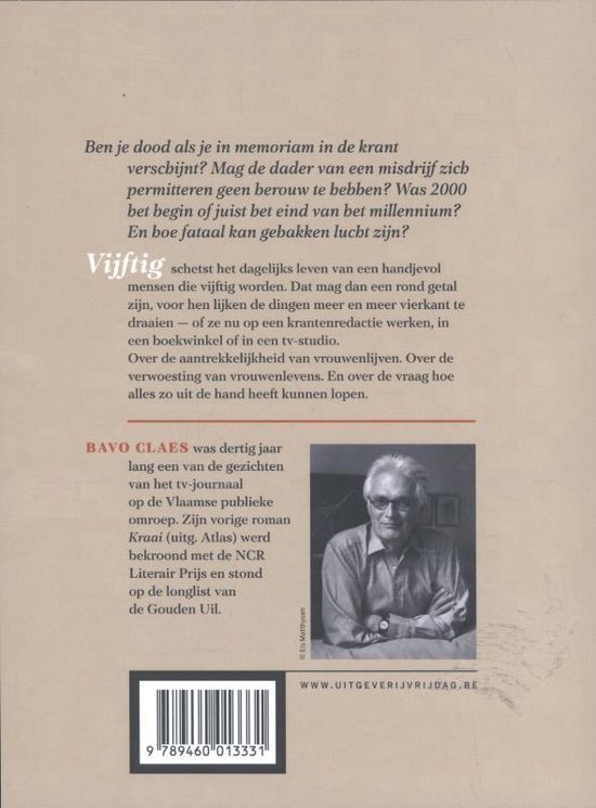 Vijftig, Bavo Claes | 9789460013331 | Boeken | bol