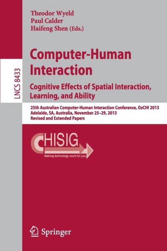Computer-Human Interaction. Cognitive Effects of Spatial Interaction, Learning, and... | bol.com