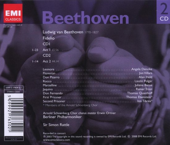 Sir Simon Rattle - Beethoven: Fidelio, Jon Villars | Muziek | bol