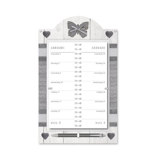Weekkalender Omslag 2019 - Luxe Home Wit | bol.com
