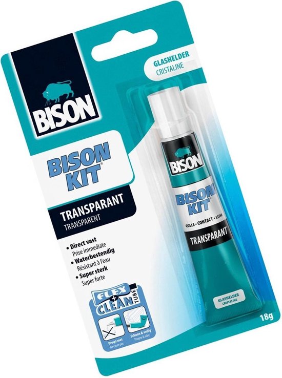 Bison kit contactlijm transparant (18g) | bol