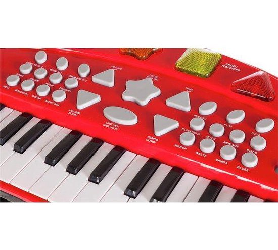 Chad Valley Sing Along keyboard, standaard en zitje - rood ...