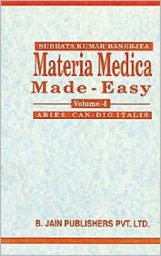 Materia Medica Made Easy, Subrata Kumar Banerjea | 9788170216094 ...