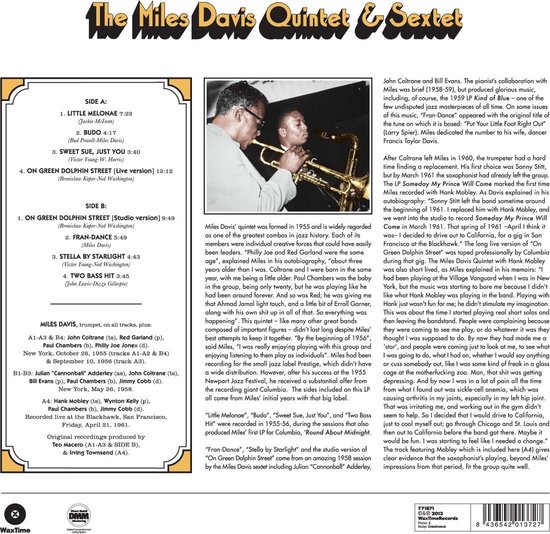 Quintet & Sextet, The Miles Davis Quintet & Sextet | LP (album ...