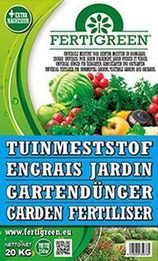 NPK 9 - 7 - 14 (+3MgO + 18SO3) Fertigreen Tuinmeststof 20KG - 250m2 allround kunstmest | bol