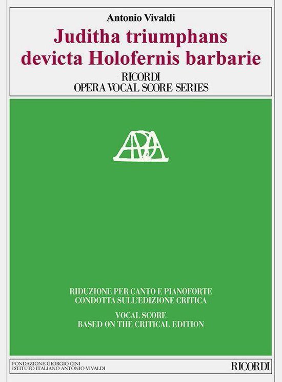Juditha Triumphans devicta Holofernis barbarie, Antonio Vivaldi ...