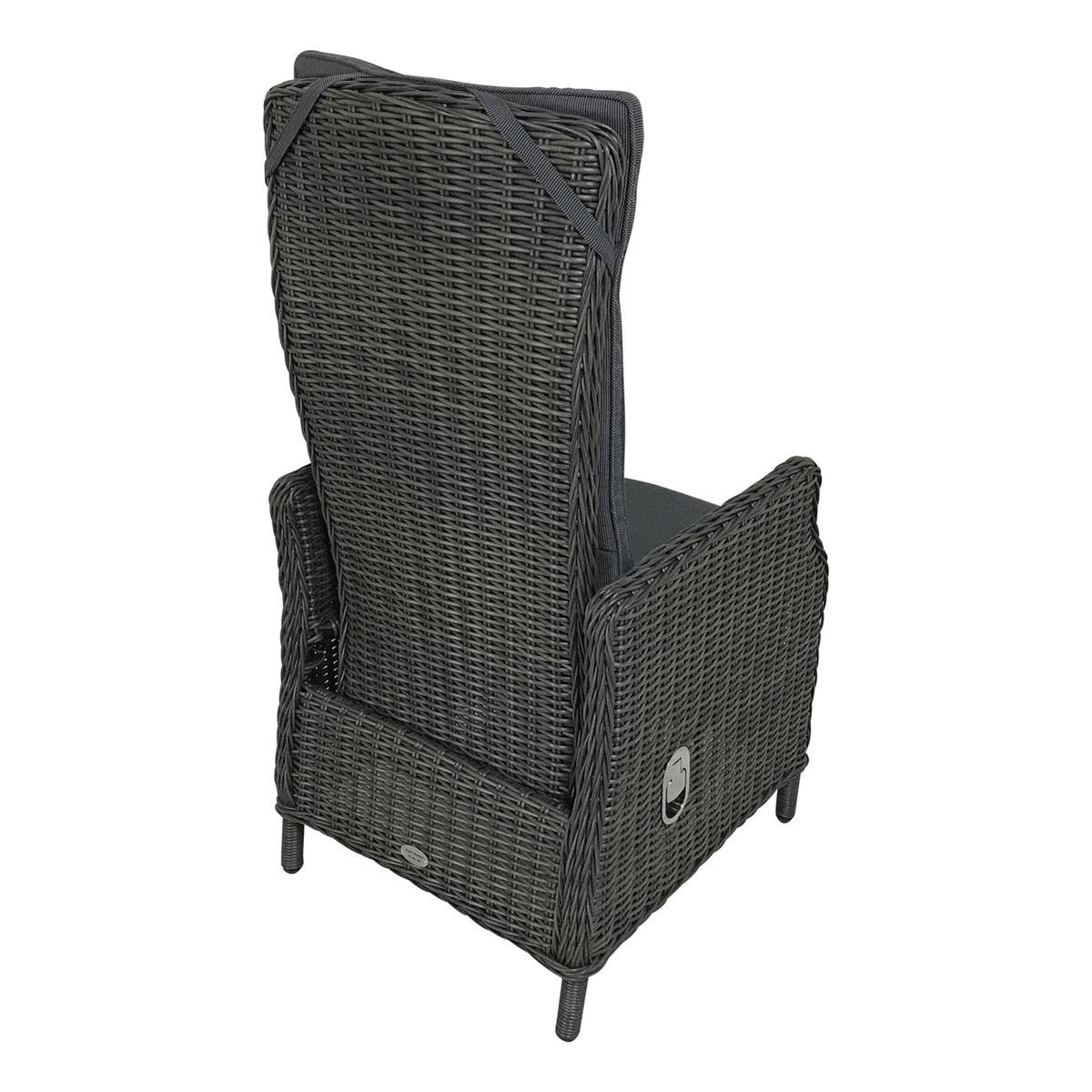 Victoria Deluxe Wicker tuinstoel verstelbaar Rock Grey | bol.com