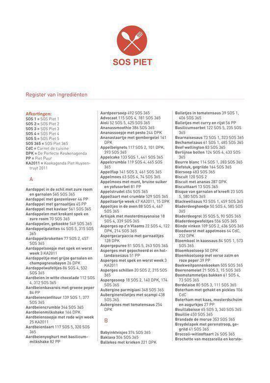 SOS Piet 365, Piet Huysentruyt | 9789401402231 | Boeken | bol