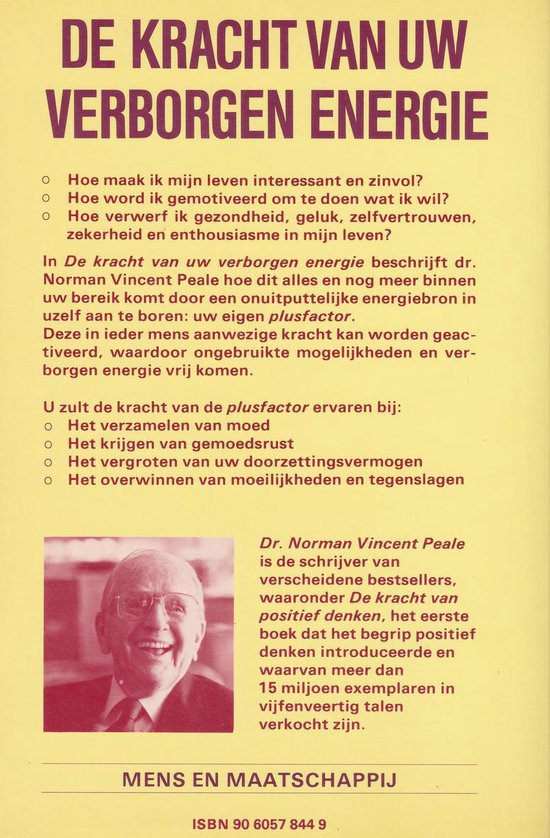 De kracht van uw verborgen energie, Norman Vincent Peale ...