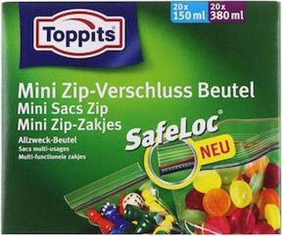 Toppits Safeloc Mini Zip-Zakjes 40 stuks | bol