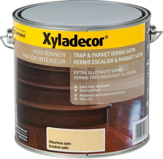 Xyladecor Trap & Parketvernis - Satin - Kleurloos - 2.5L | bol.com