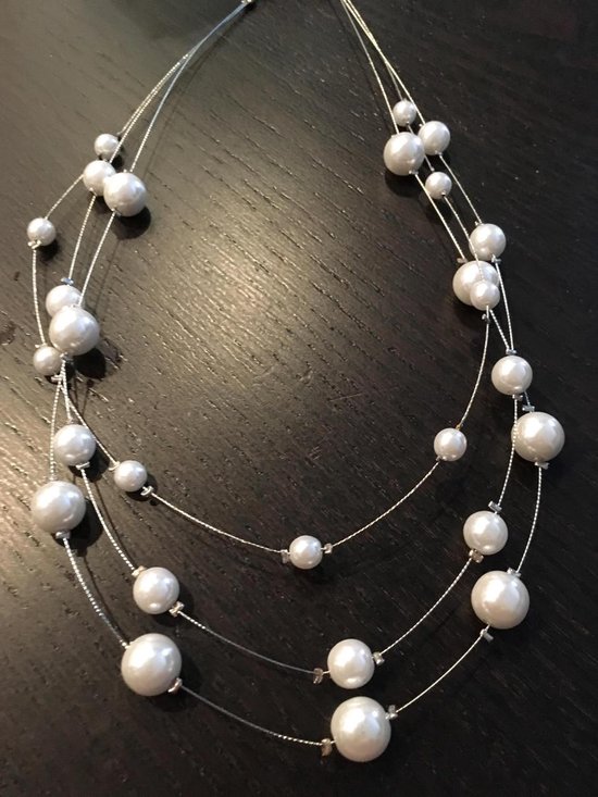 Ketting parel wit | bol