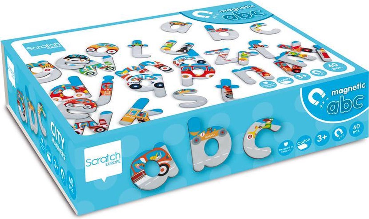 Scratch Magneten Abc: stad 60 stuks | bol.com