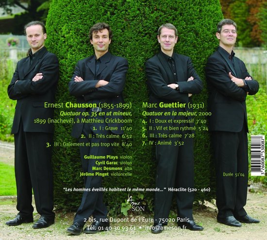 Guillaume Plays, Cyril Garac, Marc Desmons, Jérôme Pinget - Quator à ...