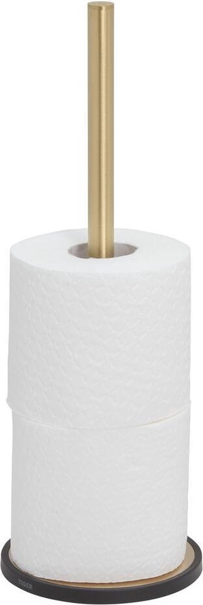 Tiger Tune - Reserverolhouder vrijstaand - Messing geborsteld / Zwart ...