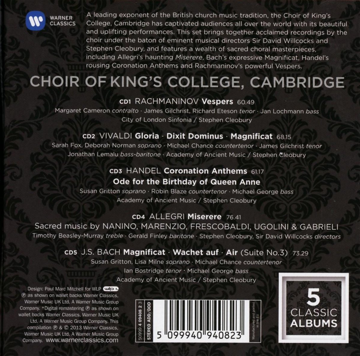 5 Classic Albums, Choir Of King'S College Cambridge | CD (album) | Muziek | bol.com