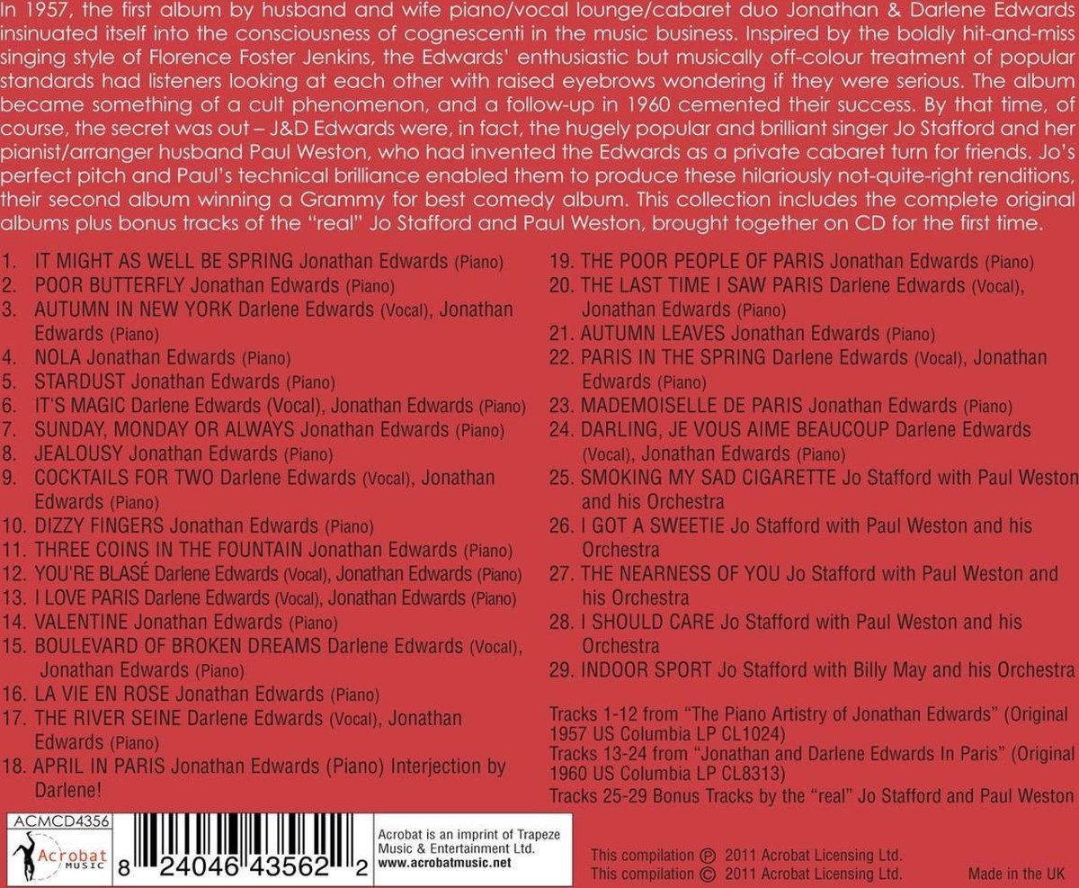 Complete Original Albums, Jonathan & Darlene Edwards | CD (album ...