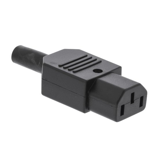 Valueline Stroomstekker female C13 PVC zwart | bol