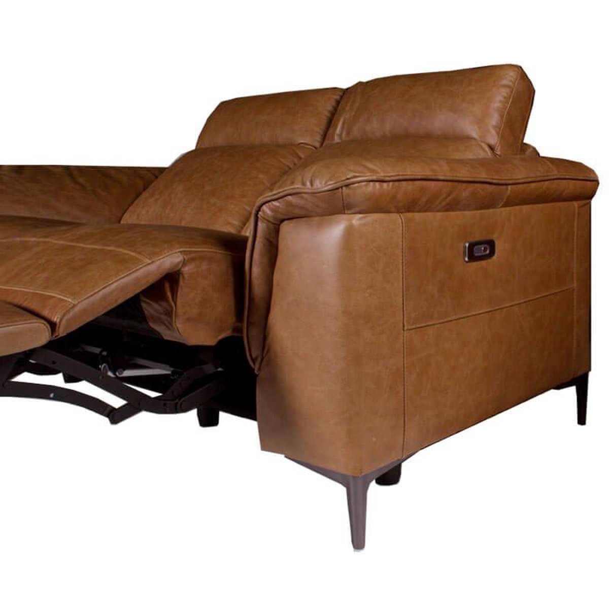 3-zits + 2-zits bank Magnolia | leer cognac | 202 cm en 168 cm breed ...
