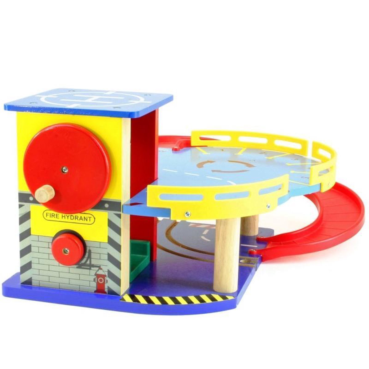 Mentari - Houten treinbaan garage met lift (universeel) | bol.com