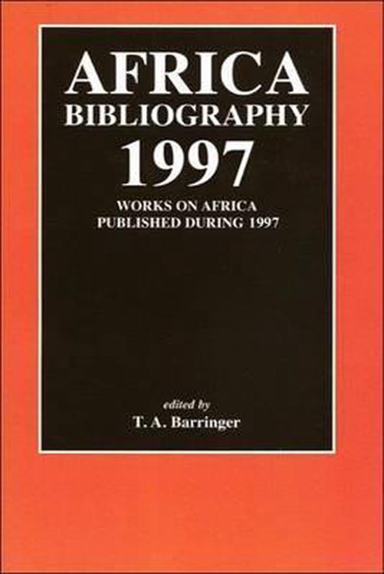 Africa Bibliography 1997 | 9780748614493 | Boeken | bol