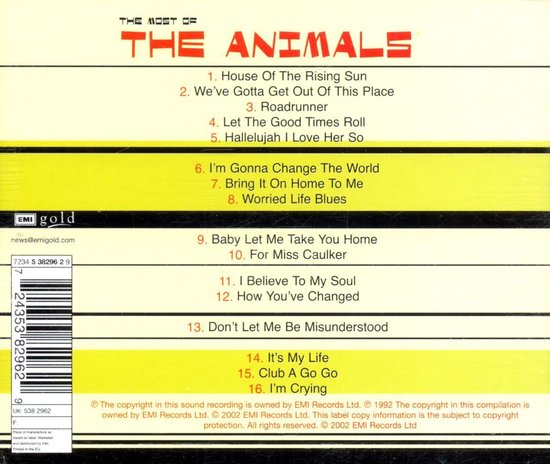 Most Of The Animals - CD van The Animals - CD | bol