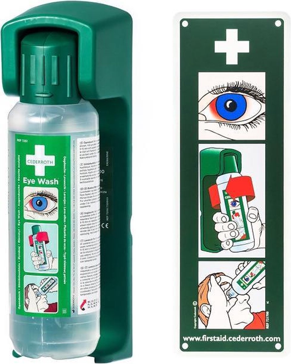 Cederroth oogdouche + wandhouder complete set! | bol.com