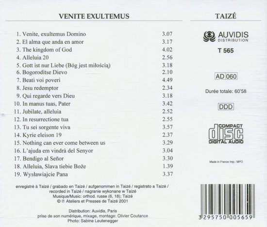 Taize - Taize: Venite Exultemus (CD), Taize | Muziek | bol