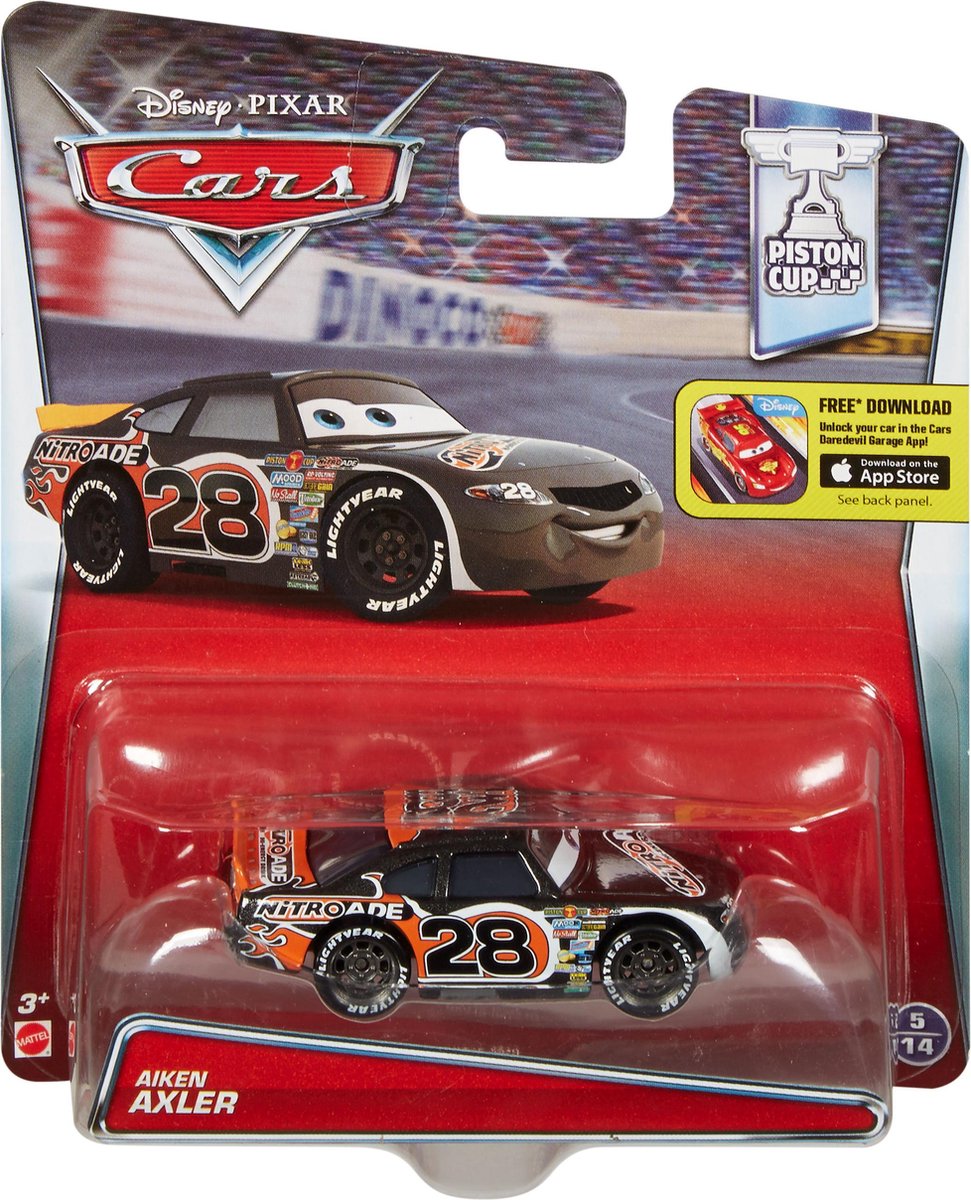 Disney Cars auto Aiken Axler - voertuig 7 cm schaal 1:55 | bol.com