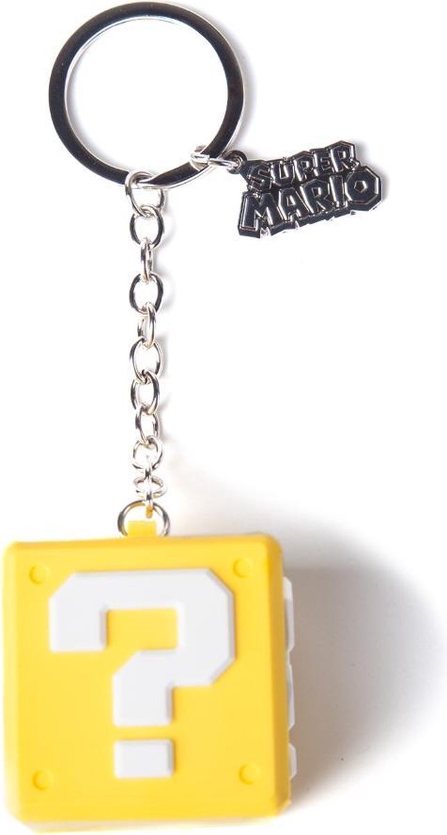 Nintendo - Question Mark Box - Rubber - 3D Sleutelhanger - Geel | bol.com
