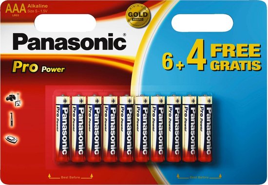 Panasonic Pro Power AAA 6+4 Wegwerpbatterij Alkaline | bol