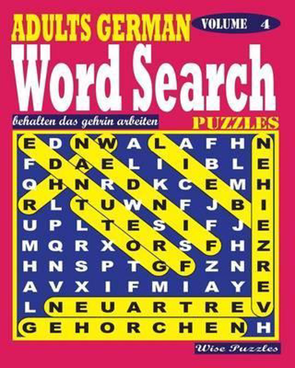 Adults German Word Search Puzzles | 9781539737148 | Wise Puzzles ...