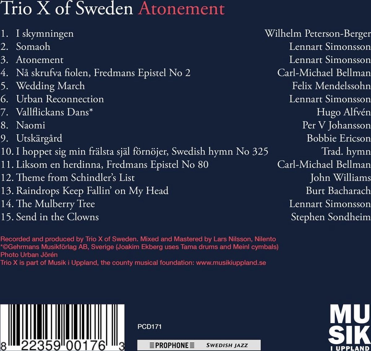 Trio X Of Sweden - Trio X Of Sweden: Atonement (CD), Trio X Of Sweden ...