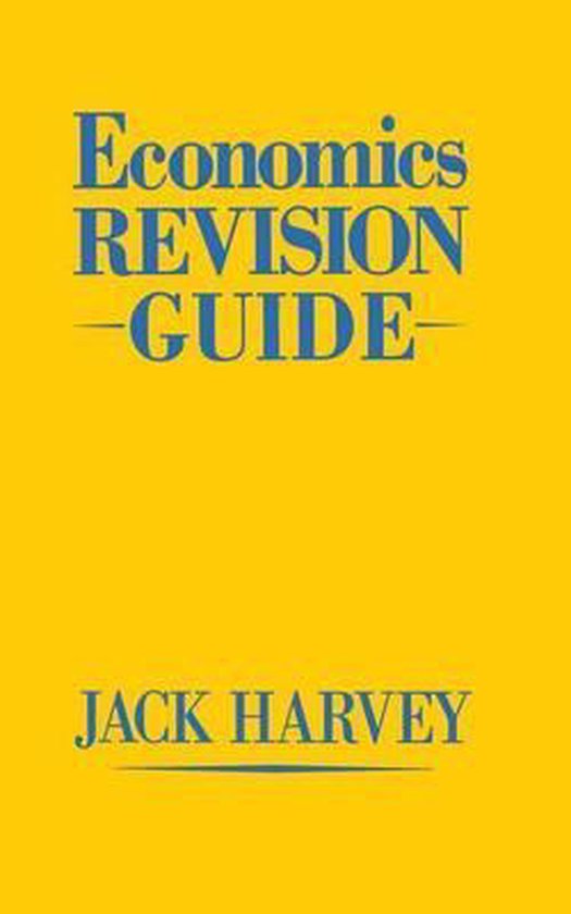 Economics Revision Guide | 9780333601952 | Jack Harvey | Boeken | bol