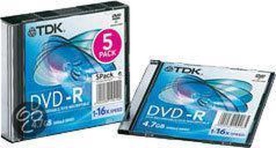 TDK DVD-R 120min/4,7GB 16x 5 stuks in jewelcase | bol