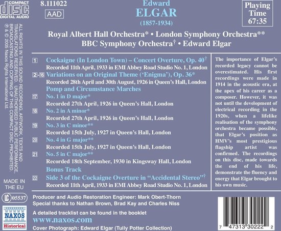 London Symphony Orchestra & BBC Symphony Orchestra - Elgar: Enigma Variations - Pomp... | bol