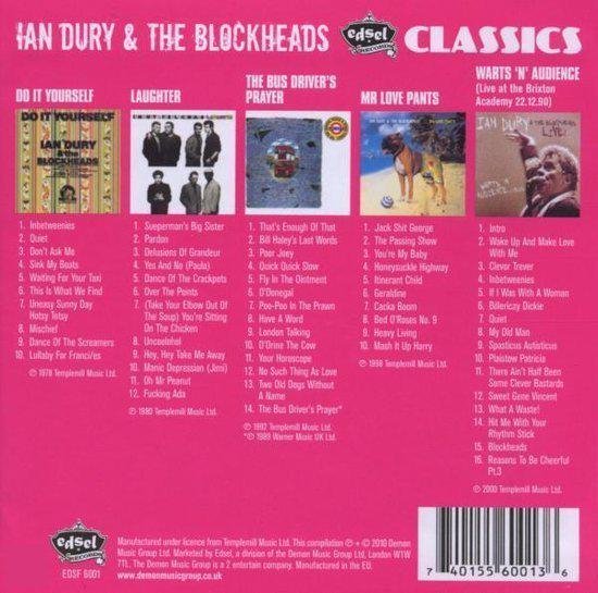 Ian Dury 5 Cd Set, Ian Dury & The Blockheads | CD (album) | Muziek | bol
