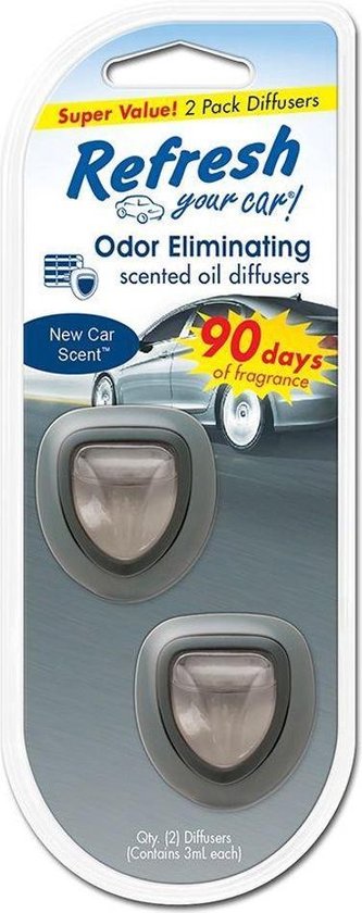 Refresh Your Car Mini Diffuser New Car 2-pack | bol