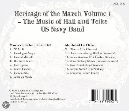Heritage of the March Vol. 1, United States Navy Band | Muziek | bol